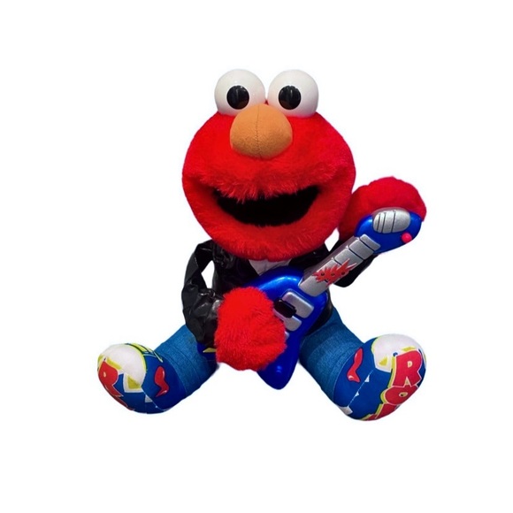 Sesame Street | Toys | Rock N Roll Elmo Animated Plush Guitar Vintage ...